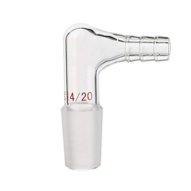 JRLGD Glass 90 Degree Bent Inlet Adapter with 14 20 Male Glass Joint ...