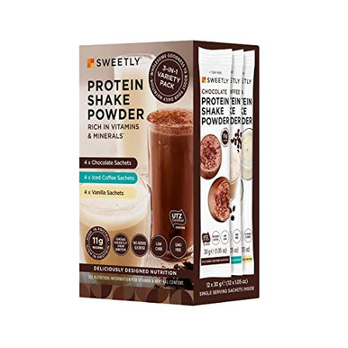 Protein Shake Powder Variety for Women Packets 12 Pack Chocolate Iced ...