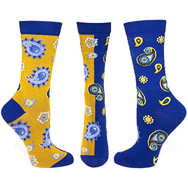 Ozone Womens Paisley Persona Sock Purple gold OSFM - Warehousesoverstock