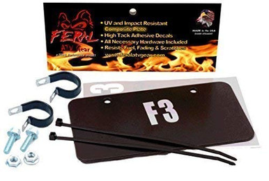 FERAL ATV Gear License Plate Kits White or Black Composite or Aluminum ...