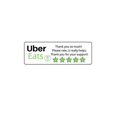 Uber Eats Food Delivery Thank You Stickers 100 Count Labels ...