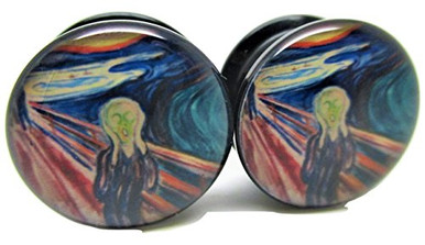 Pierced Republic The Scream Ear Plugs Acrylic Screw On New 8 Sizes Pair ...