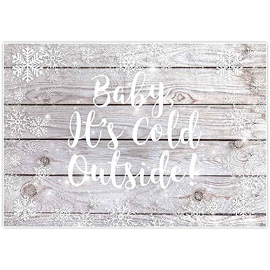 Allenjoy 7x5ft Baby It s Cold Outside Winter Wonderland Theme Backdrop ...