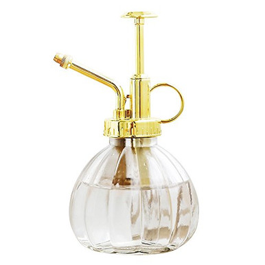 Plant Mister 6 5 Tall Decorative Glass Water Spray Bottle with Gold Top ...