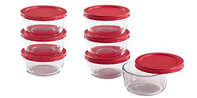 Maven Gifts:Pyrex 6-Piece 2-Cup Glass Food Storage Set with Lids with ...