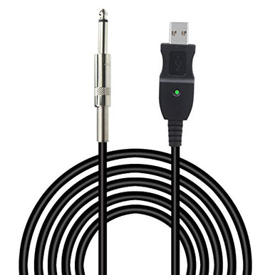WeiMeet USB Guitar Cable 10 Feet USB Interface Male to 6 35mm 1 4 Mono ...