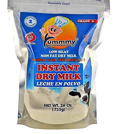 Yummmy Instant Nonfat Dry Milk 26 oz (makes 2 Gallons), Kosher and ...