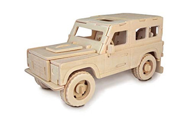 Quay Land Rover Woodcraft Construction Wooden 3D Model Kit P323 Age 7 ...