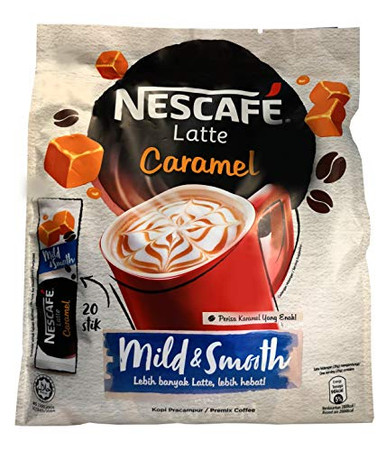 Nestle Nescafe Latte 3 in 1 CARAMEL Coffee Instant Coffee Packets 20 ...