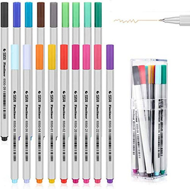 Allnice Fineliner Color Pens 18 Superfine Point Pens Set 0 4 mm Fine ...
