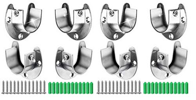 Cedmon Stainless Steel Heavy Duty Closet Pole Sockets Rod Socket Flange ...
