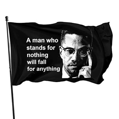 Qwertyi Malcolm X Flag 3x5 Ft Decorative Flags Long Lasting ...