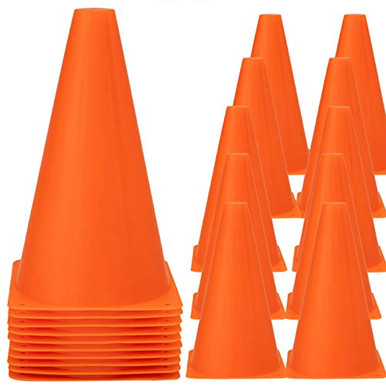 BiAnYC 9 Inch 23CM Plastic Sport Training Traffic Cones Set of 10 ...