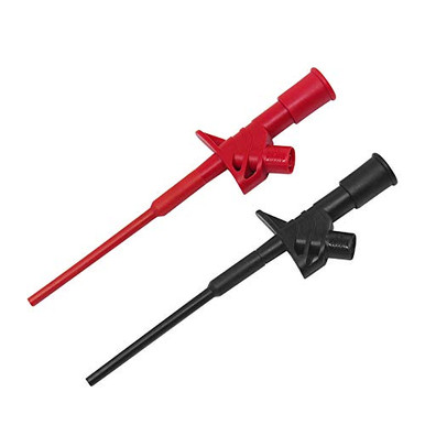 ELECTCHN 2pcs Professional Flexible Test Hook Clip red Black High ...