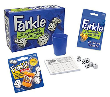 Deluxe Farkle Dice Game Gift Set - Includes Full Size Farkle Game ...
