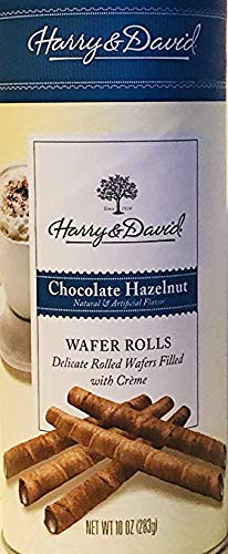 Harry David Chocolate Hazelnut Wafer Rolls 10 oz - Warehousesoverstock