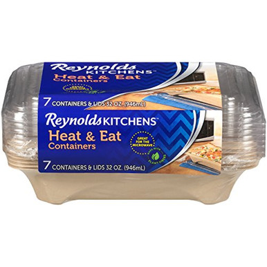 Reynolds Kitchens Heat Eat Containers Disposable 32 Ounce 7 Count ...