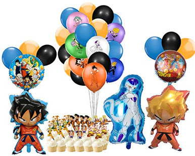 55Pcs Dragon Ball Balloon Set Goku Balloons Include 24 Awesome Dragon ...