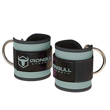 Iron Bull Strength Ankle Straps for Cable Machines Pair Double D Ring ...