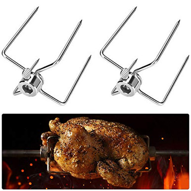 Allnice Rotisserie Spit Forks, Stainless Steel Rotisserie Prongs Meat ...