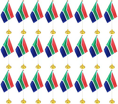 BCLin 24 Pack South Africa Desk Flags Small Mini South African Deluxe ...