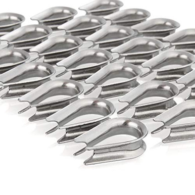 CBTONE 50 Pack M6 Stainless Steel Thimble for 1 4 Inch Diameter Wire ...