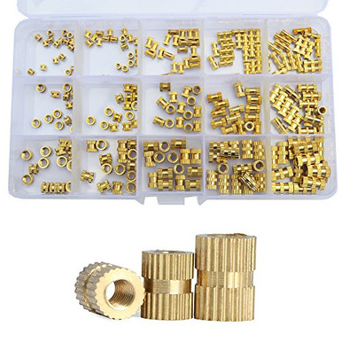 Brass Knurled Nut Female Metric Thread Insert Threaded Metal Nutsert ...