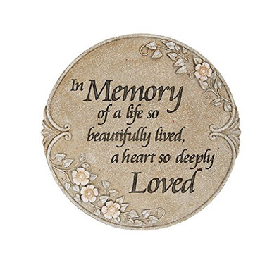 In Memory of Life Beautifully Lived Loved 10 Inch Stone Luminous Garden ...