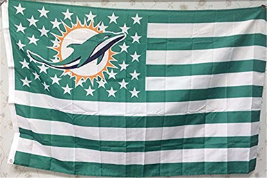 Miami Dolphins Fans Nation stars and stripes Fly banners flag ...