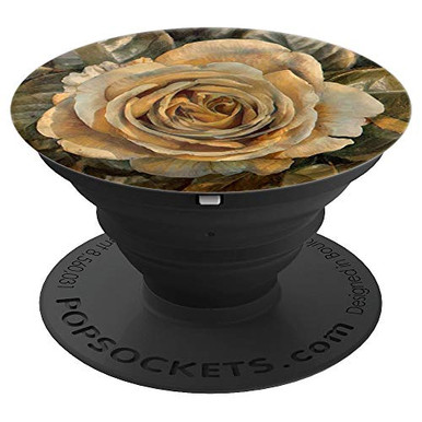 Floral Rose Flower Artistic Vintage Paint Design PopSockets Grip and ...