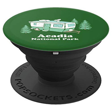 Acadia National Park Vintage RV Camper Funny Retro PopSockets Grip and ...