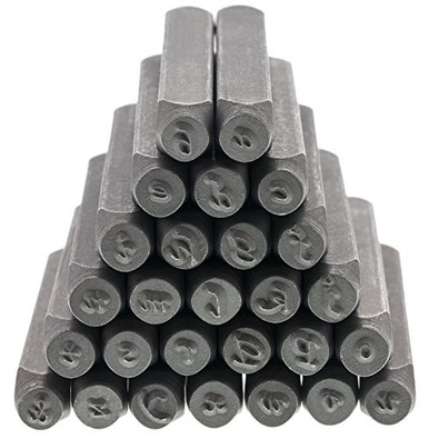 Alphabet Punch Set W/Case 27/Pkg-Calligraphic 3mm .125 Lowercase ...