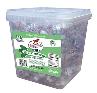 Red Bird Wintergreen Soft Mint Puffs 320 pieces of Individually Wrapped ...