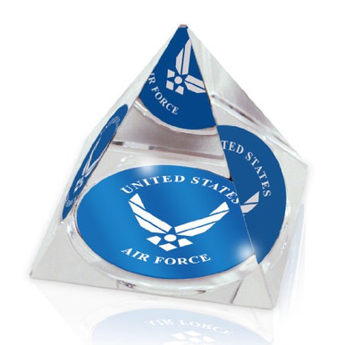 United States Air Force new logo in 2 Crystal Pyramid with Colored ...