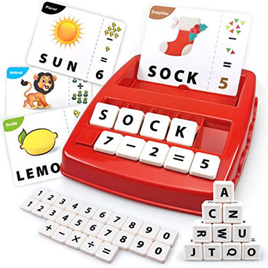 Flash Cards Matching Game, Sight Words Alphabet & Math Board Games Toys ...