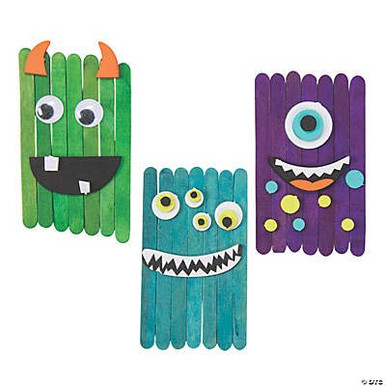 Crazy Eye Monster Craft Stick Craft Kit 12 Crafts for Kids and Fun Home ...