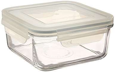Kinetic 01412 Go Green Glasslock Square Glass Food Storage Container ...