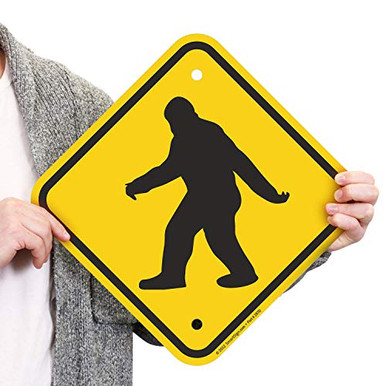 SmartSign Sasquatch Big Foot Crossing Sign 12 x 12 Aluminum ...