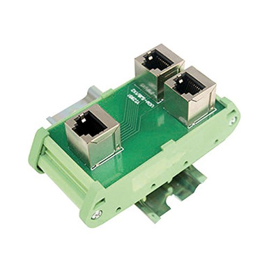 ASI 470999 DIN Rail Mounted Rj45 Splitter 3 Shielded Ethernet ...