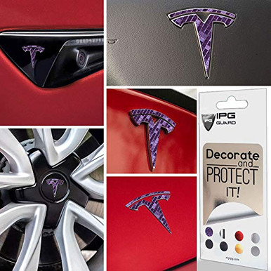 IPG for Tesla Model 3 Logo Decal Wrap Kit 9 Logo Set Emblem Overlay ...