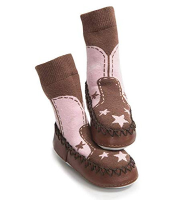 Mocc Ons Moccasin Style Slipper Socks 12 18 Months Cowgirl ...