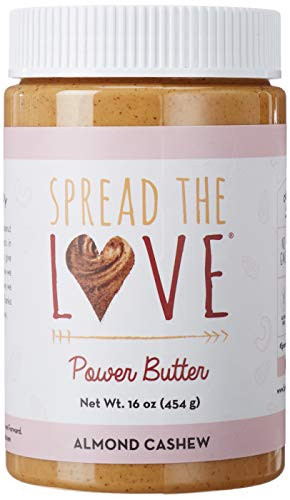 Spread The Love Almond Cashew Power Butter 16 Ounce All Natural Vegan ...