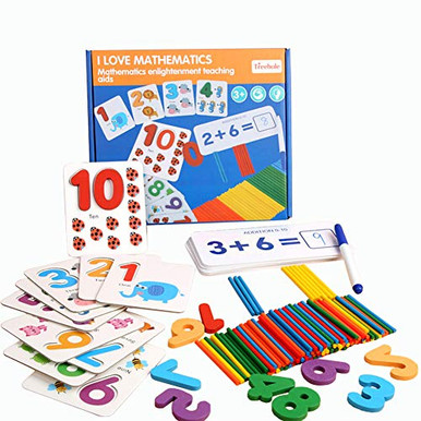 AOLIGE Math Flash Cards Games with Counters for Kids Ages 4-8 ...