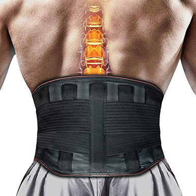 Lower Back Brace Lumbar Posture Corrector - Support Belt with Removable ...