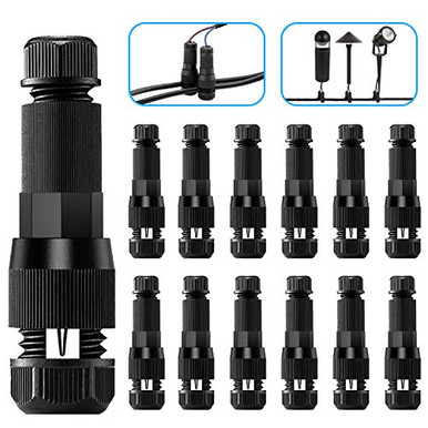 iCreating 12Pack Low Voltage Landscape Lighting Cable Connector for ...