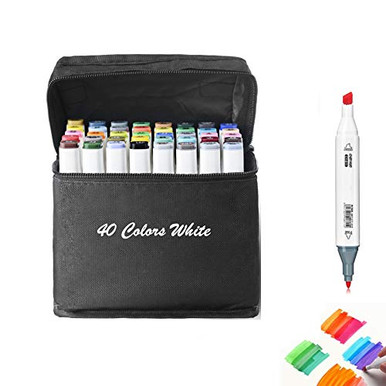 40 Color Alcohol Markers Dual Tip Art Marker Pen Classic Series Alcohol ...