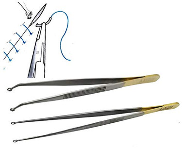 Corn Suture Tweezers Straight and Curved Surgical Forceps Pliers ARTMAN ...