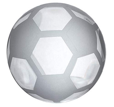 Amlong Crystal Soccer Ball Paperweight 3 inch with Gift Box ...