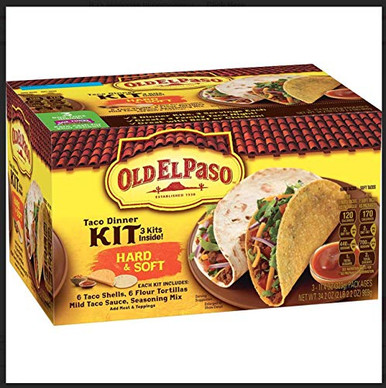 Old El Paso Hard & Soft Taco Dinner Kit 36 Tacos | 18 Taco Shells 18 ...