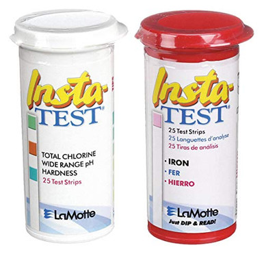 LaMotte 2992 Total Chlorine pH Total Hardness and Iron Test Strip Kit ...
